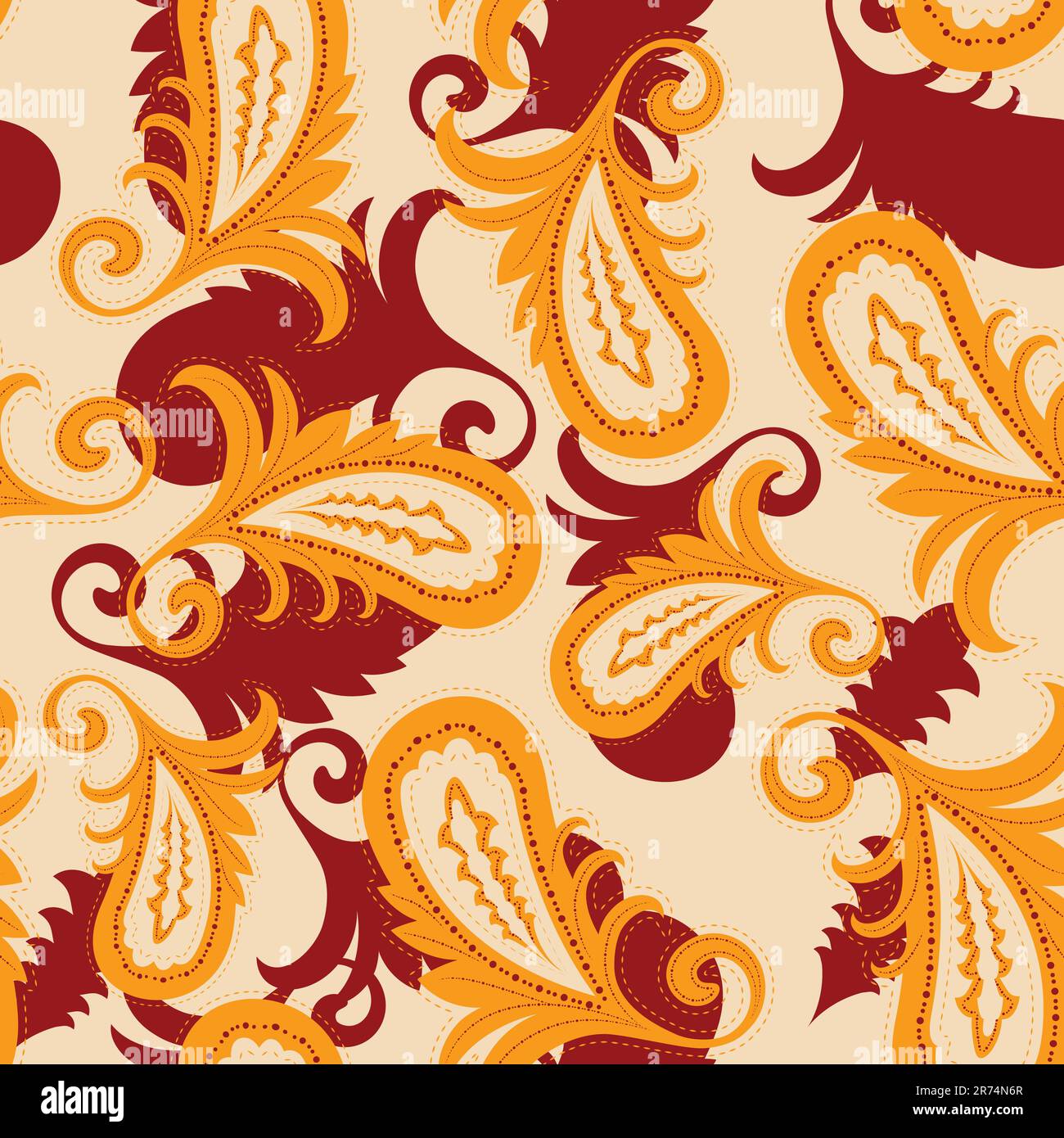 Paisley pattern detail Stock Vector Images - Alamy