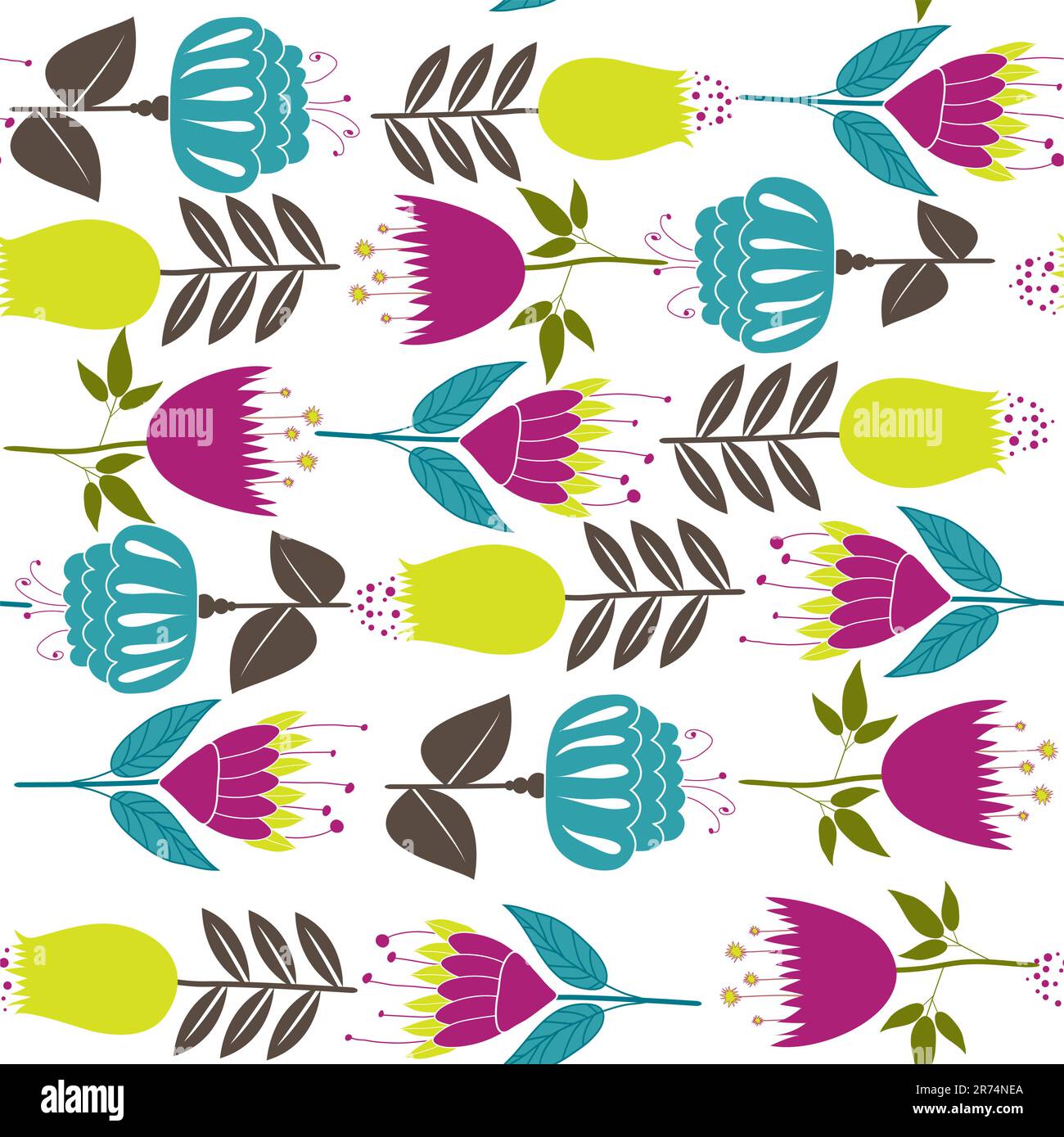 Colourful Spring flowers background. Vector illustration Stock Vector ...