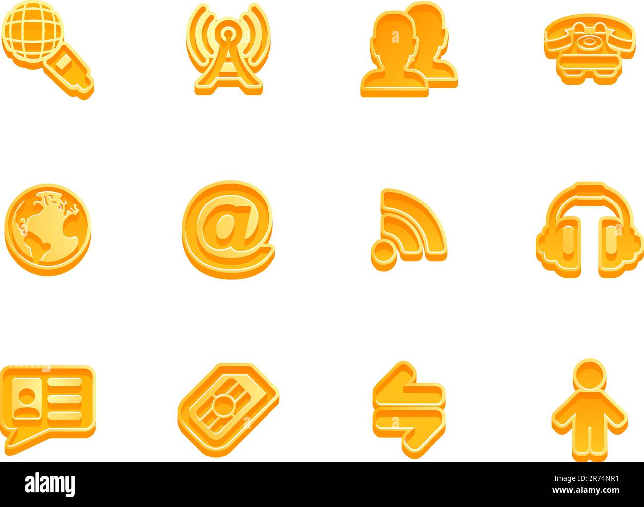 illustration of a communication icon set series Stock Vector Image ...