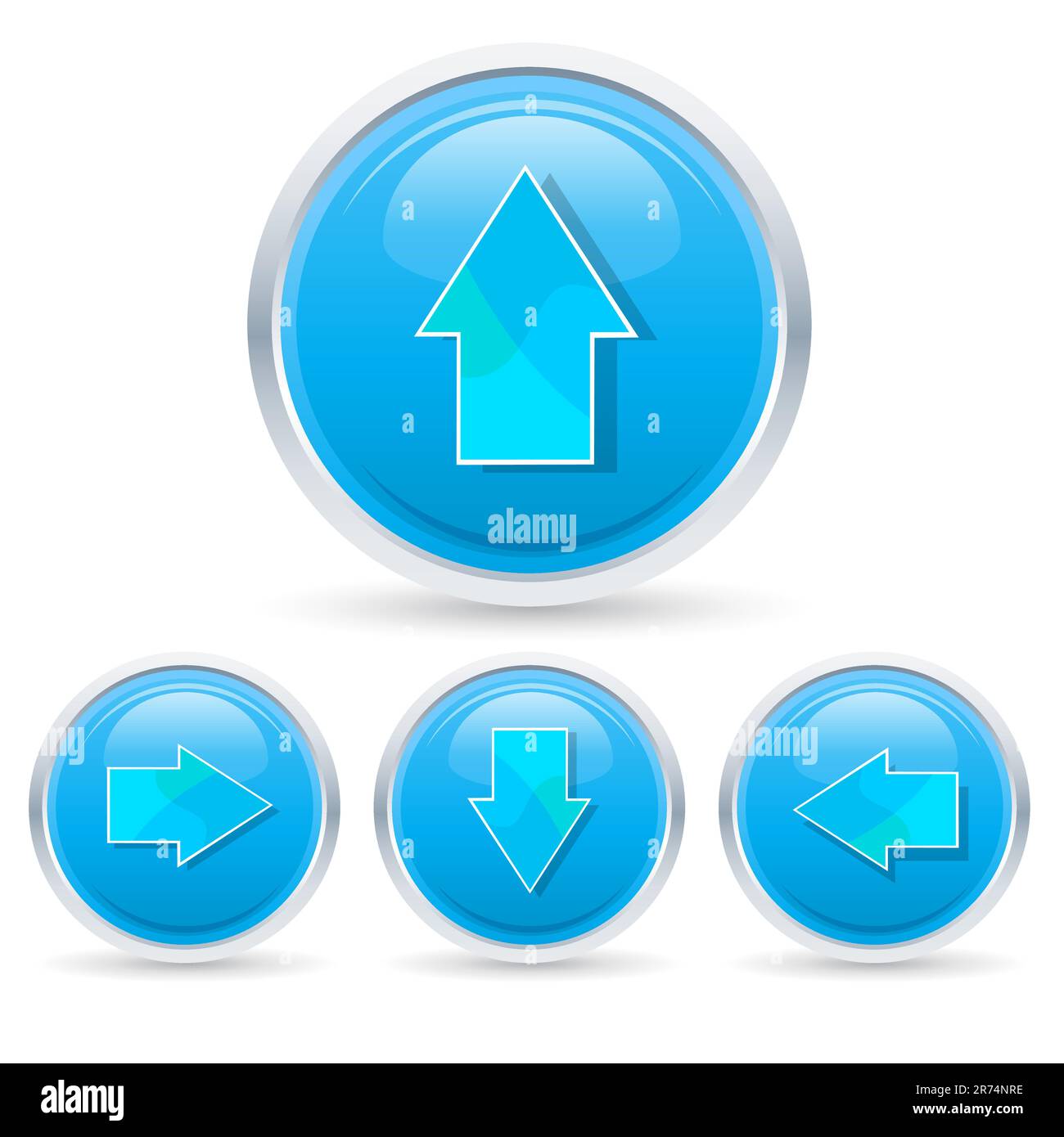 illustration of arrow buttons on white background Stock Vector Image ...