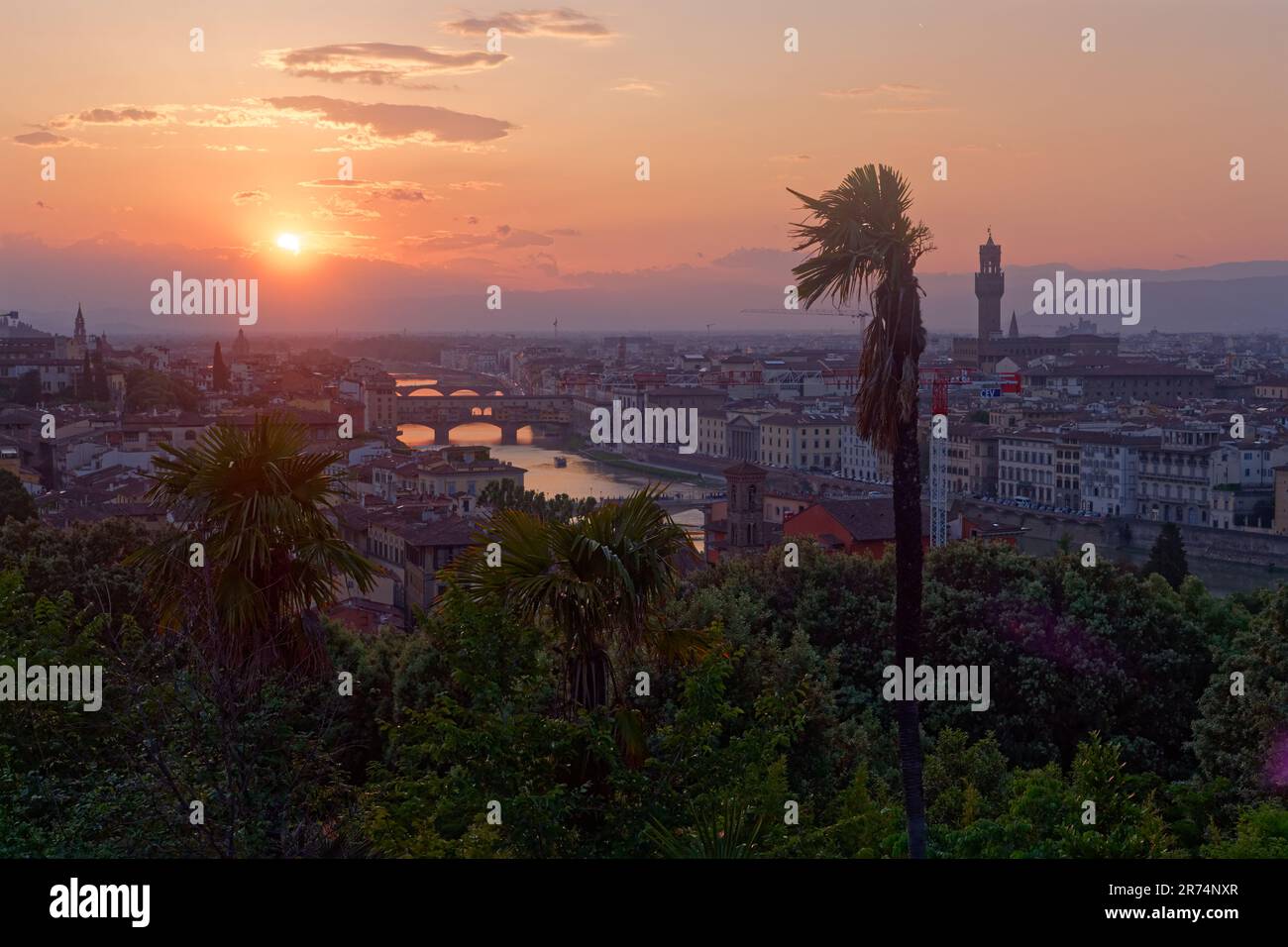 Florence Italy, sunset Stock Photo - Alamy