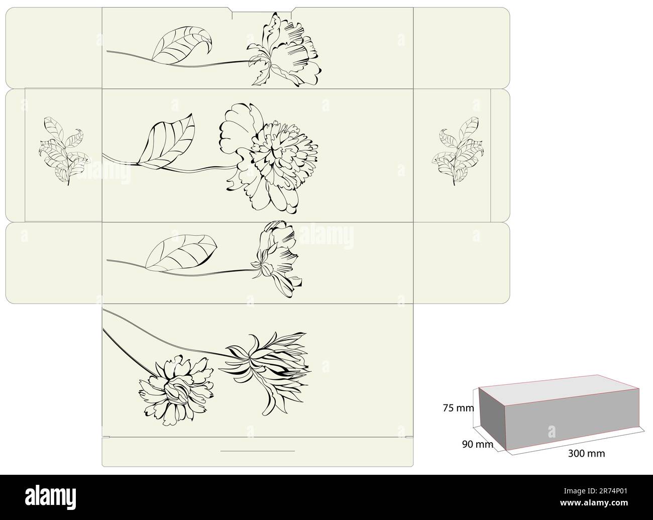 Decorative template for box design Stock Vector Image & Art - Alamy
