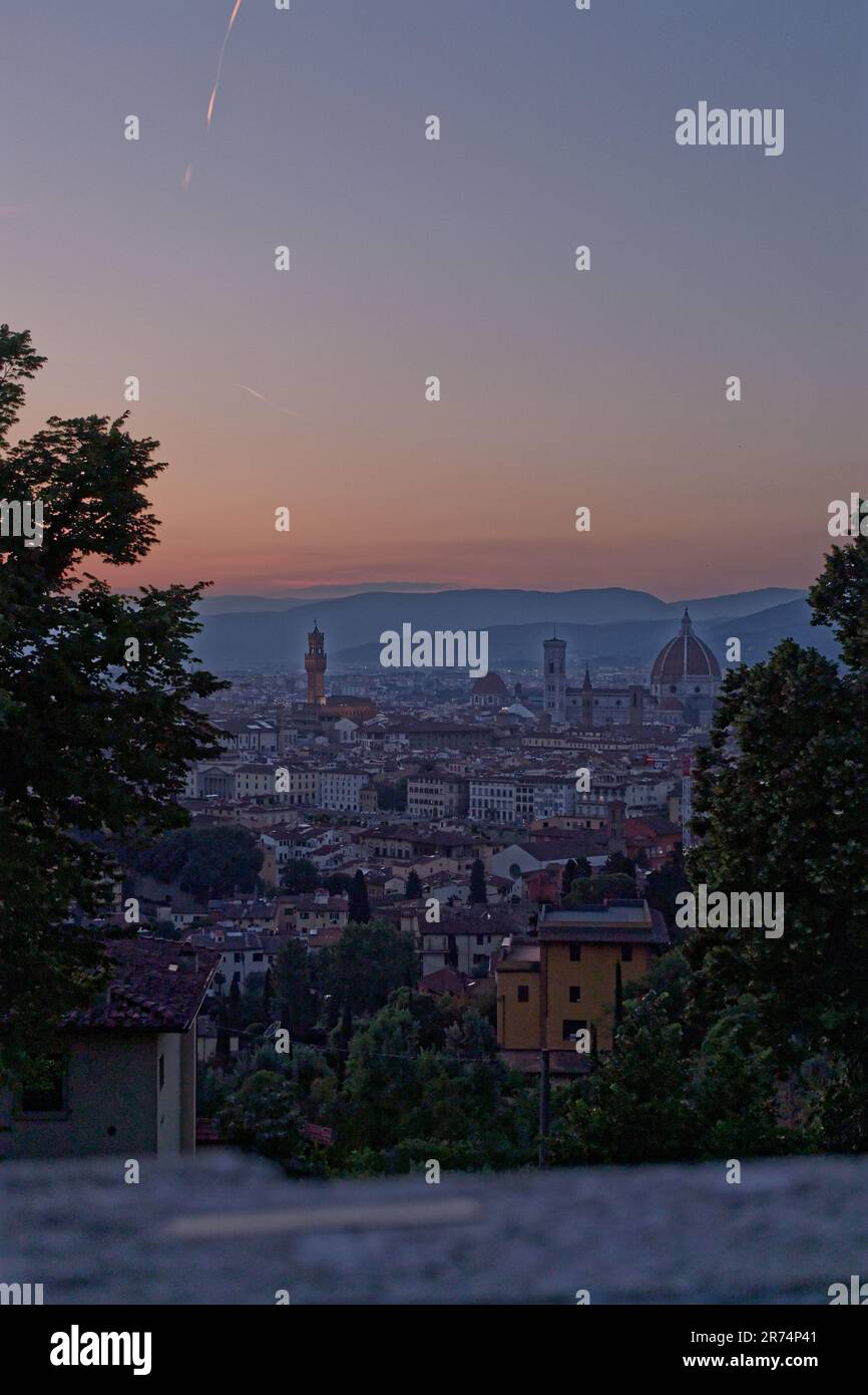 Florence Italy, sunset Stock Photo - Alamy