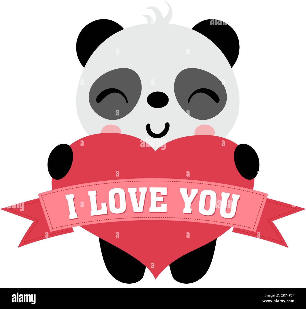 Cartoon Pandas In Love