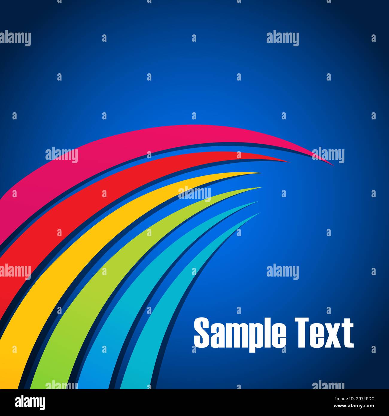 illustration of colorful wavy background on abstract background Stock ...