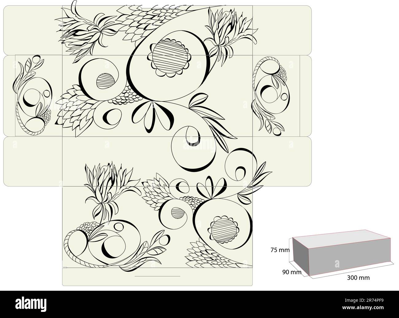 Template for box Stock Vector Image & Art - Alamy