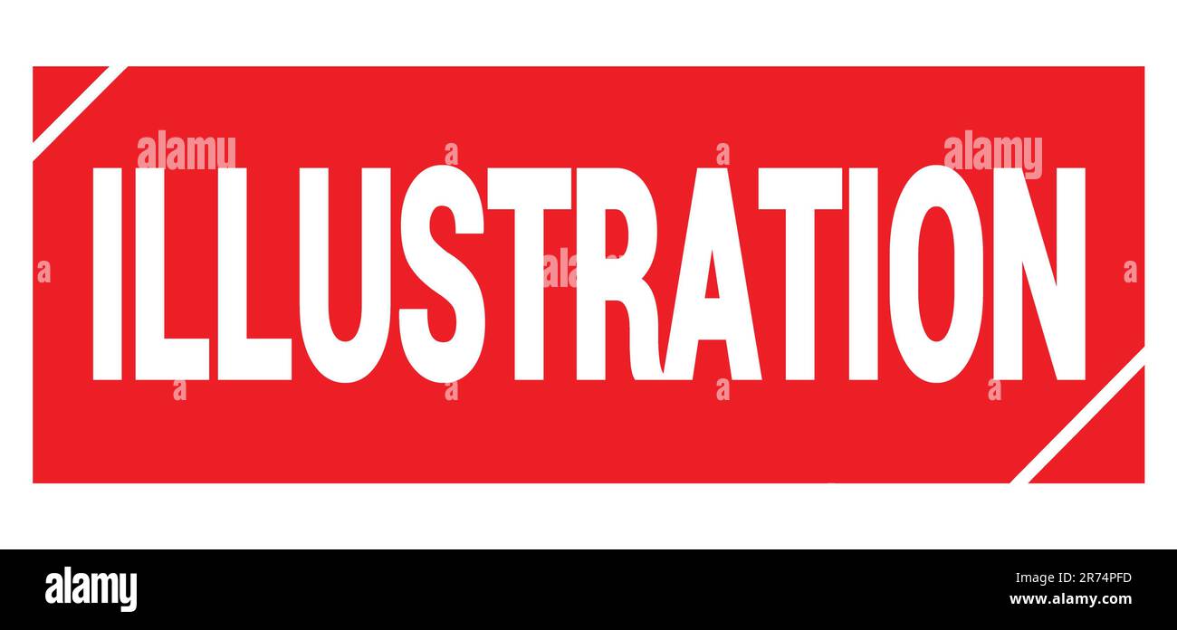 ILLUSTRATION text written on red grungy stamp sign Stock Photo - Alamy