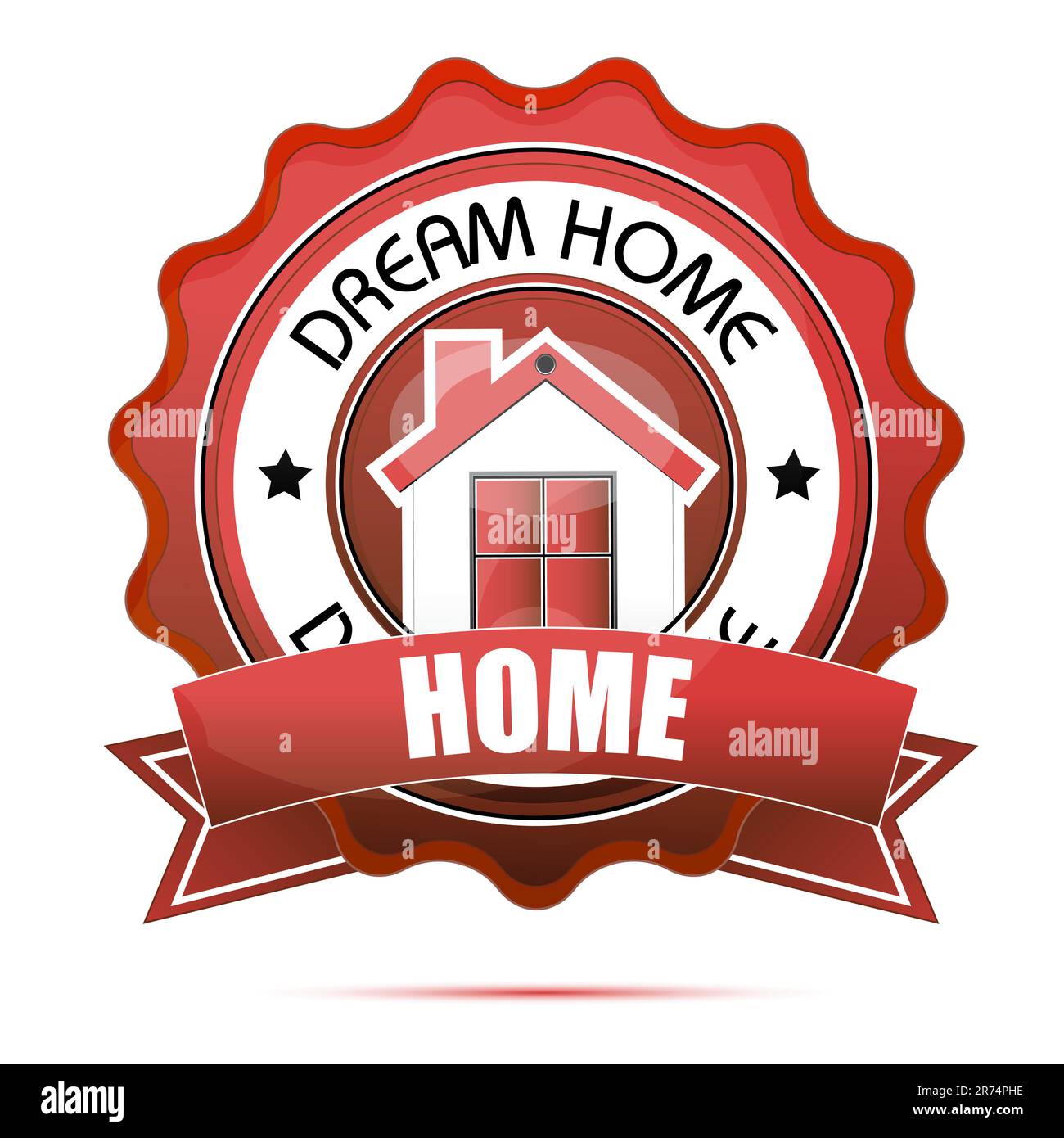 illustration of dream home tag on white background Stock Vector Image ...