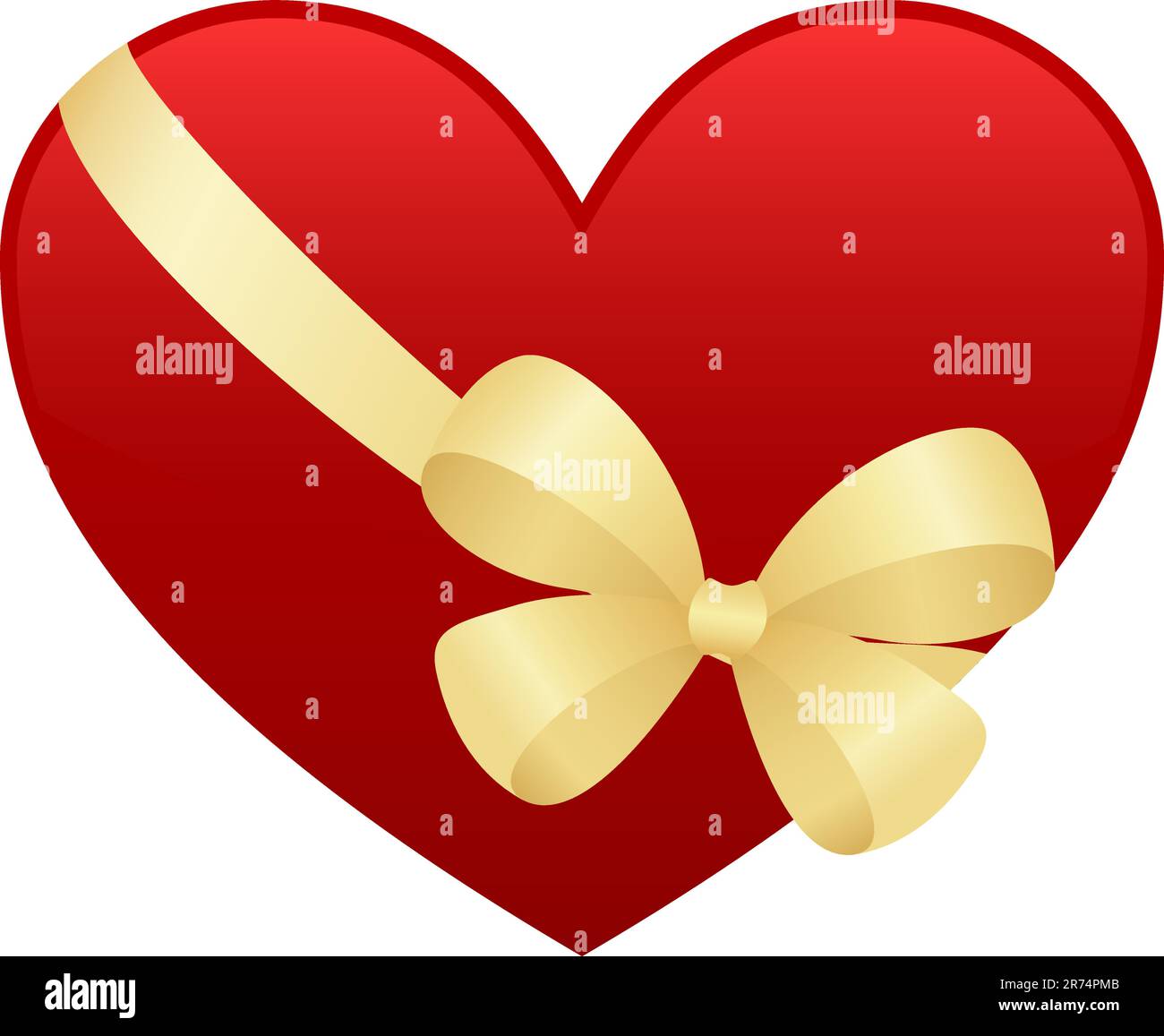 Valentine's Day symbol. Red heart. Vector illustration Stock Vector ...
