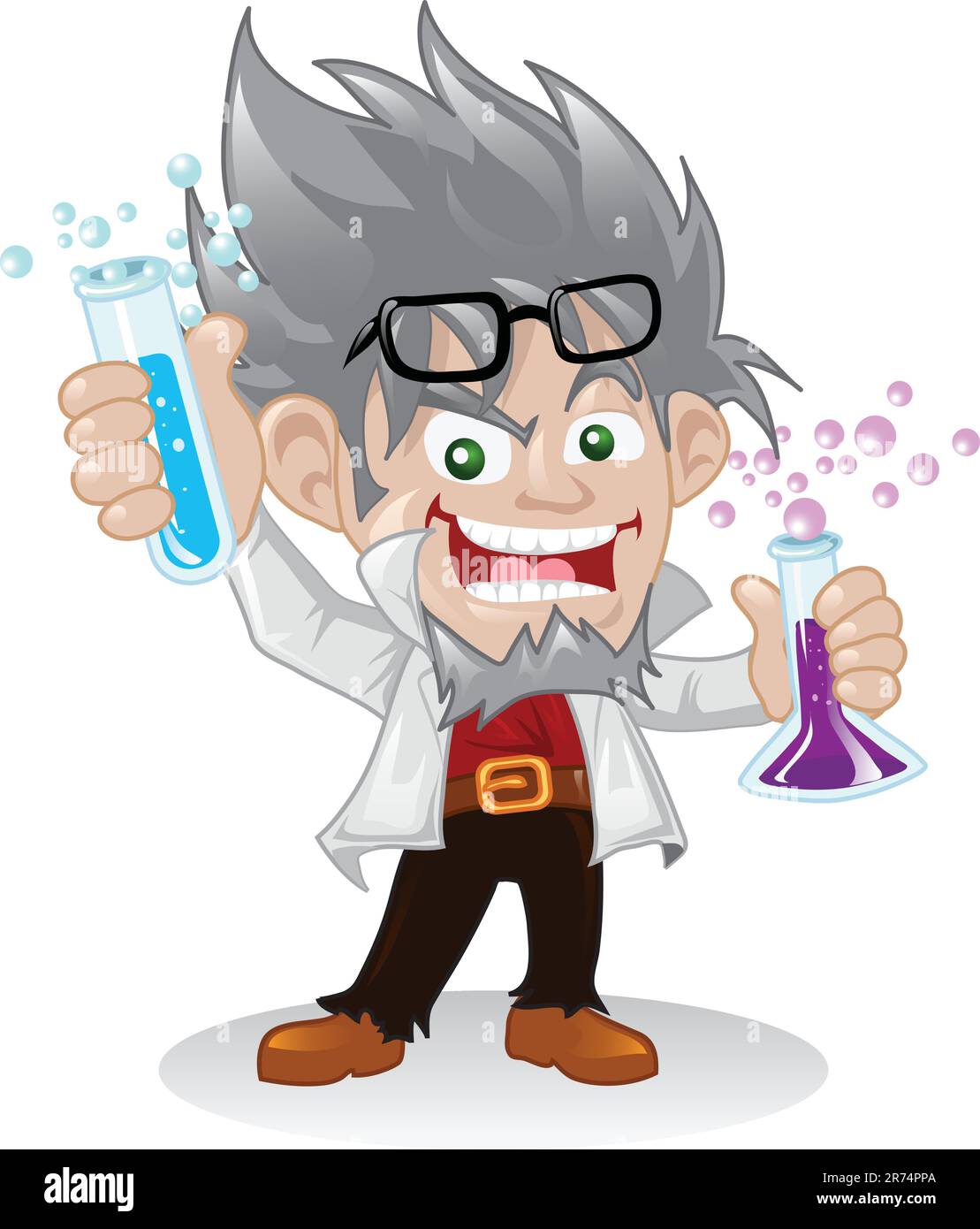 A cartoon mad scientist character Stock Vector Image & Art - Alamy