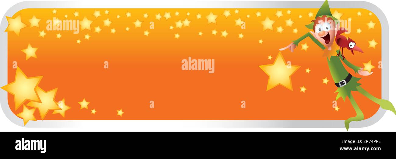 Elf Christmas Cartoon Banner Stock Vector Image & Art - Alamy