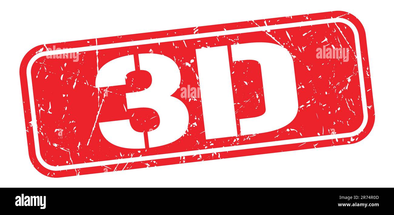 3D text written on red grungy stamp sign Stock Photo - Alamy
