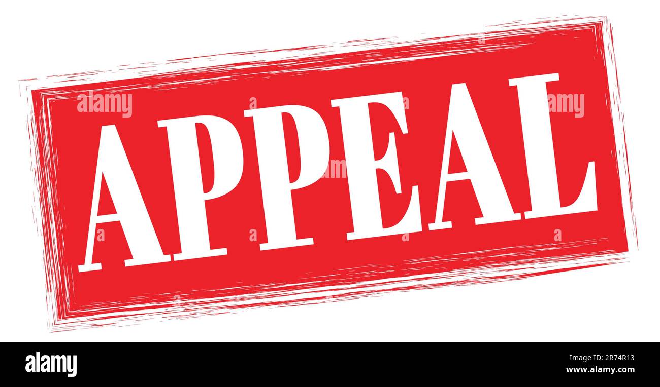 APPEAL text written on red rectangle stamp sign Stock Photo - Alamy