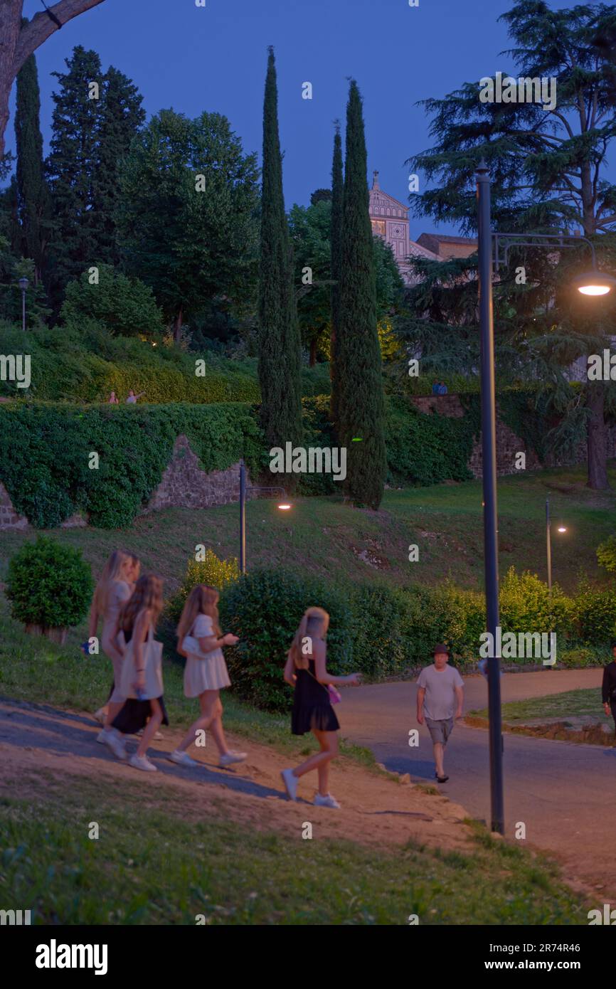 Florence Italy, sunset Stock Photo - Alamy