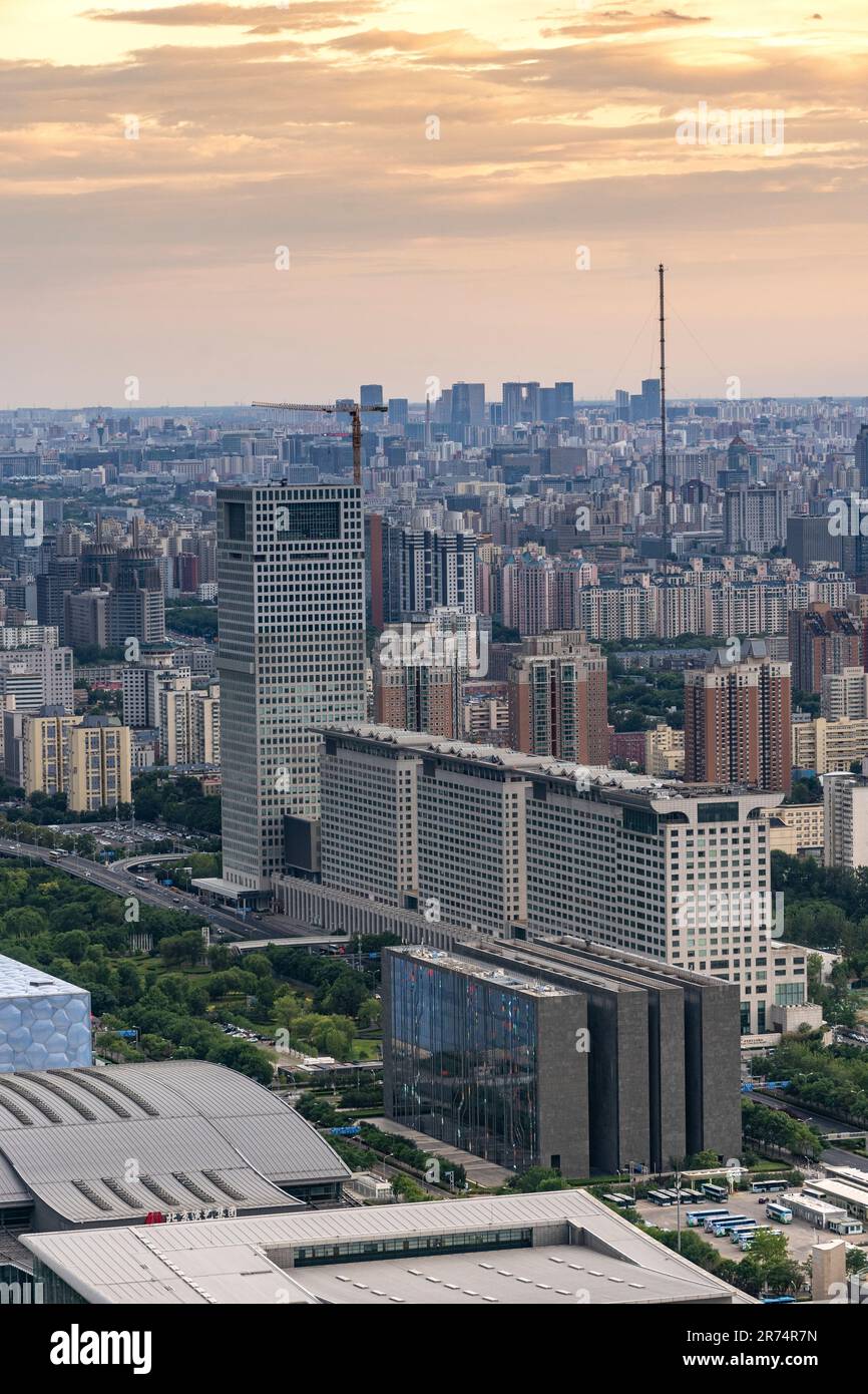 BEIJING, CHINA - JUNE 12, 2023 - Urban high-rise buildings are seen at ...