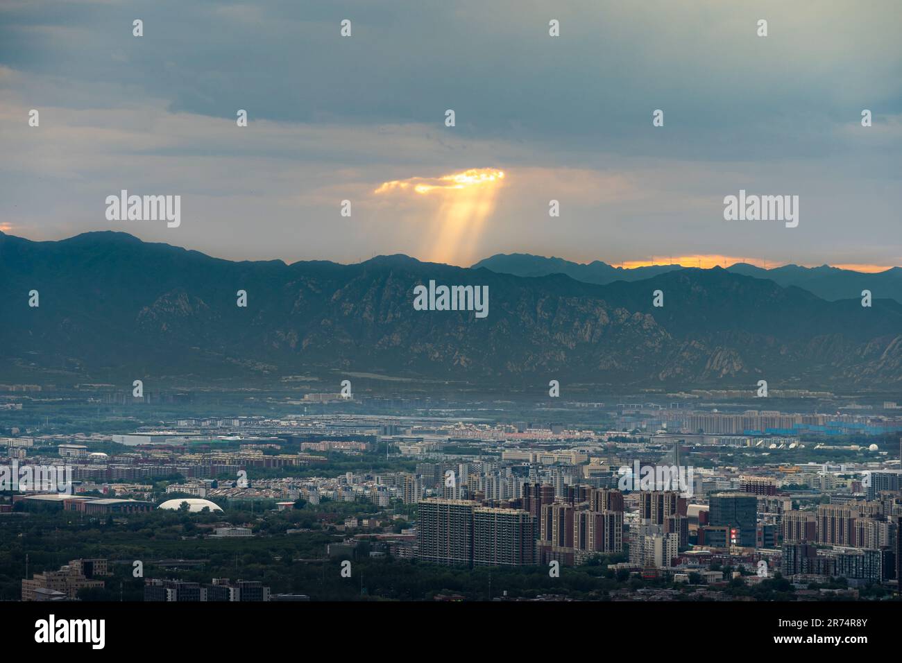BEIJING, CHINA - JUNE 12, 2023 - Sunlight shines through clouds on ...