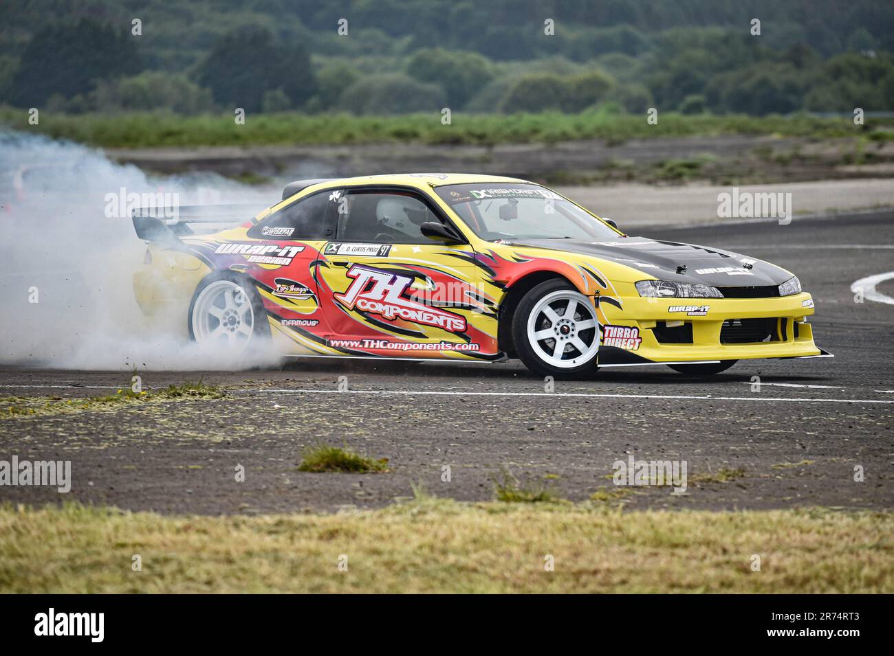 Car drifting in the Irish Drift Championship Ballykelly Northern ...
