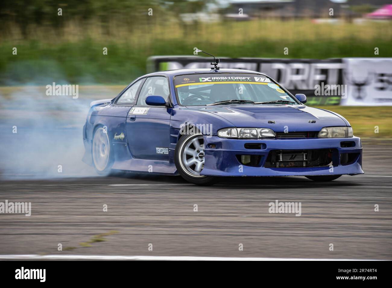 Car drifting in the Irish Drift Championship Ballykelly Northern ...