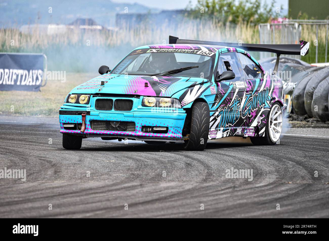 Car drifting in the Irish Drift Championship Ballykelly Northern ...