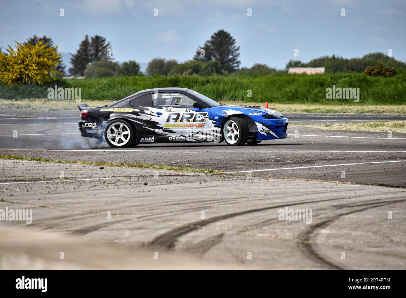 Car drifting in the Irish Drift Championship Ballykelly Northern ...