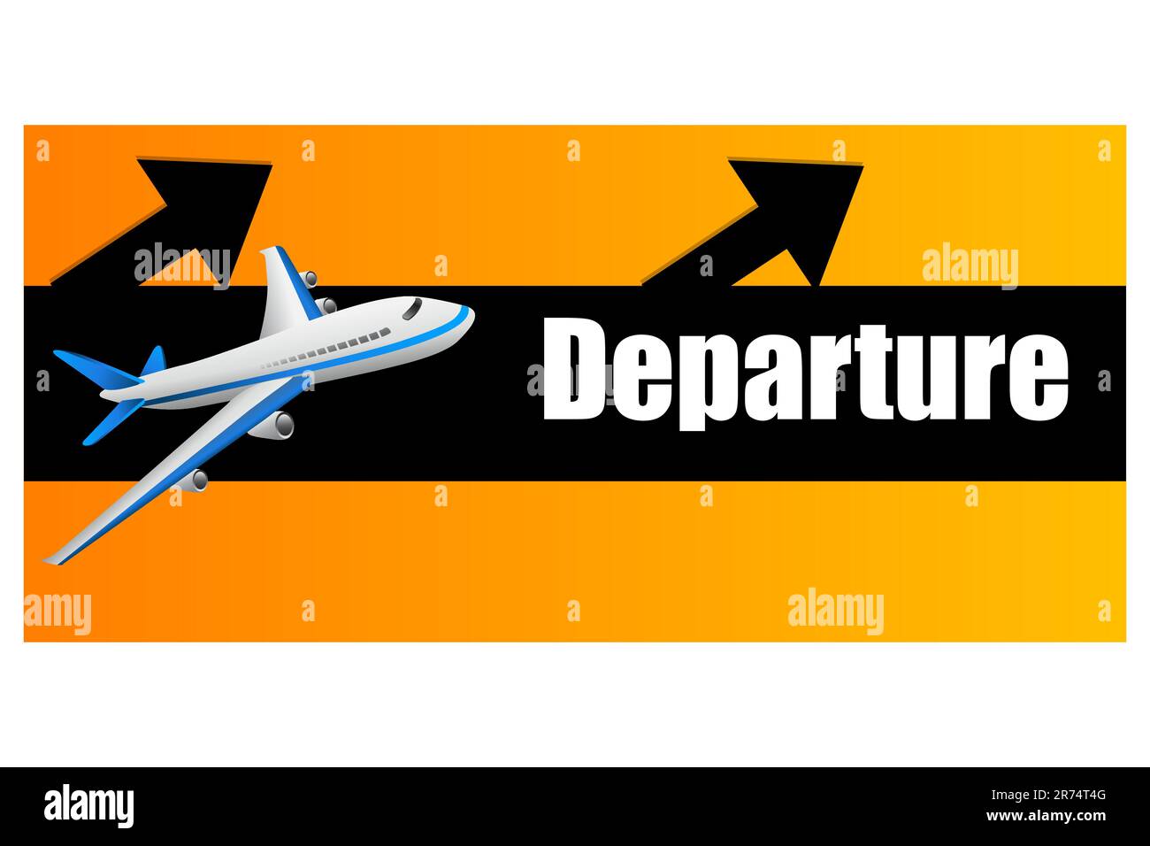 illustration of departure plane on white background Stock Vector Image ...