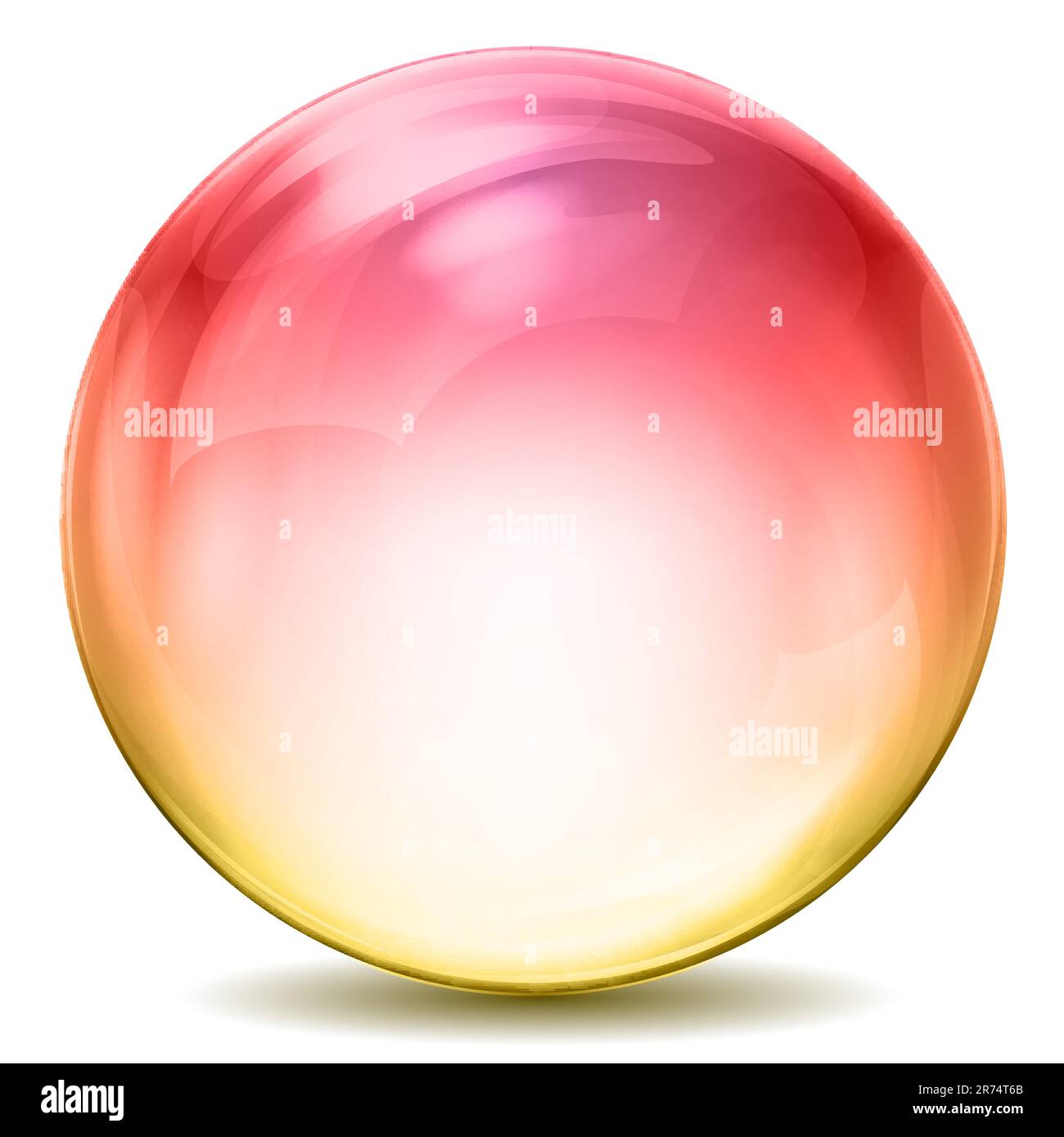 illustration of colorful crystal ball on white background Stock Vector ...