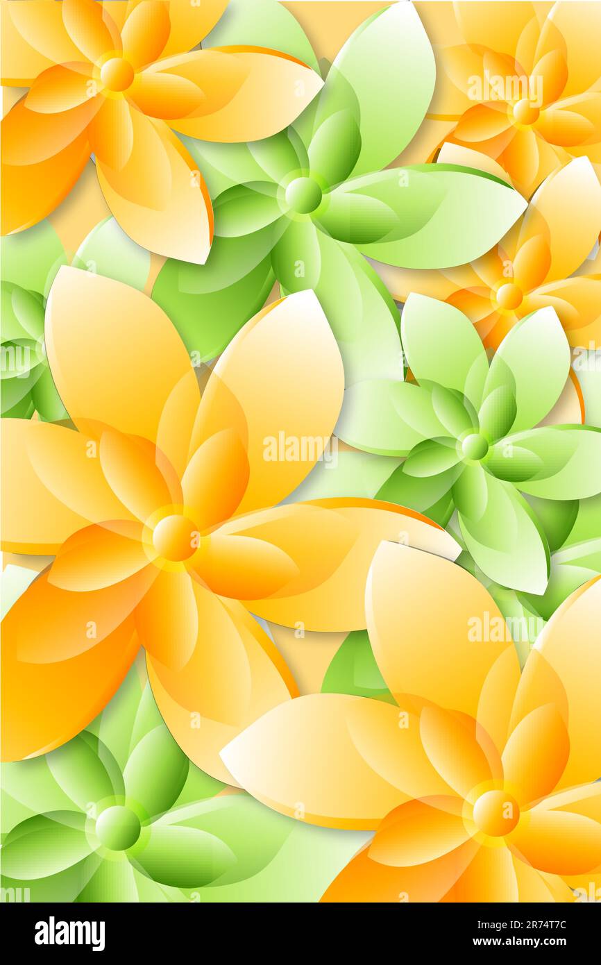 Colorful abstract flowers illustration Stock Vector Images - Alamy