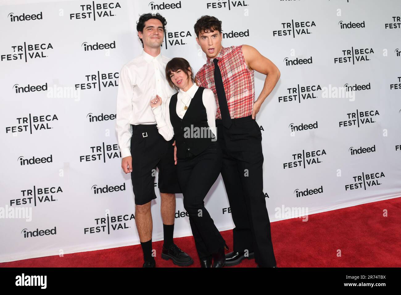 Terrence O'Connor, Natasha Leggero and Benito Skinner walking the red ...