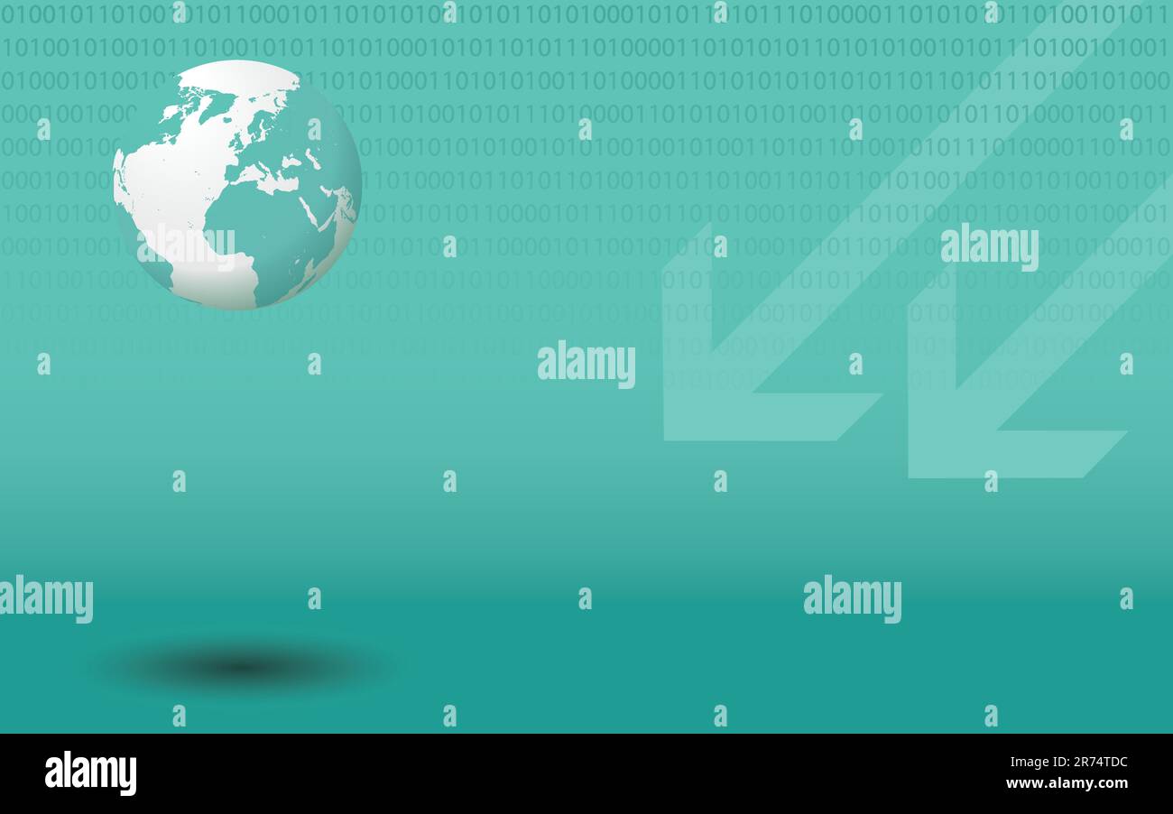 A business globe background in teal. Editable vector illustration Stock ...