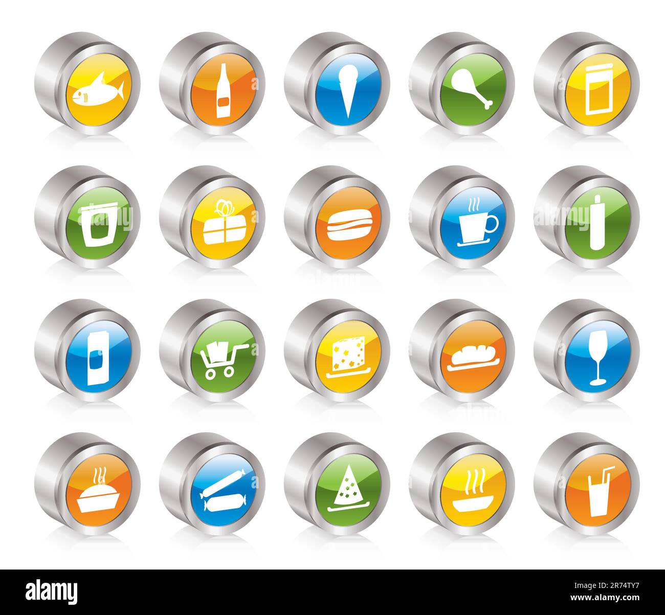 Shop and Foods Icons - Vector Icon Set Stock Vector Image & Art - Alamy
