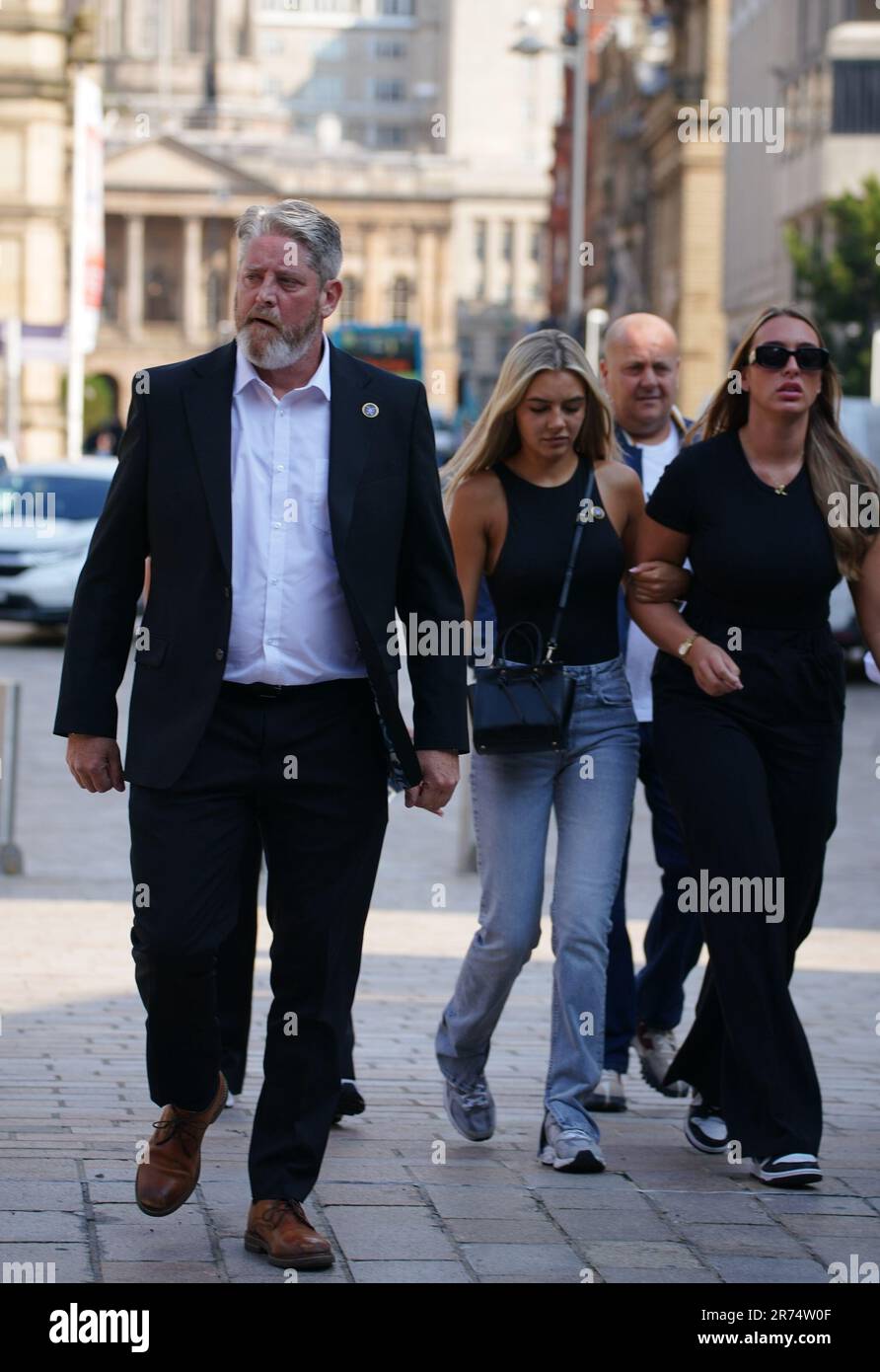 The father of Elle Edwards, Tim Edwards, arrives with family members at ...
