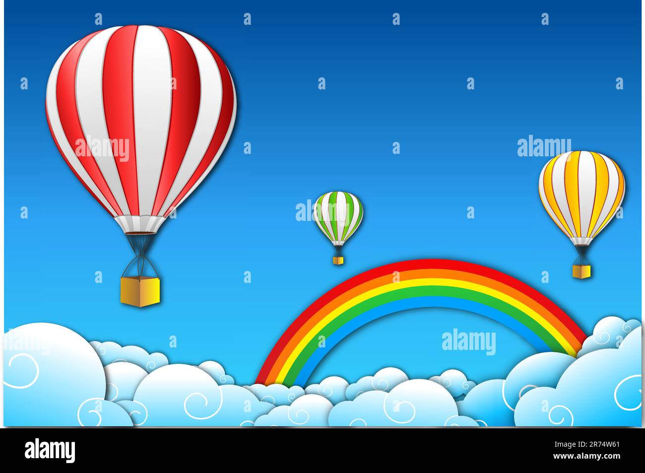 illustration of parachute with rainbow Stock Vector Image & Art - Alamy
