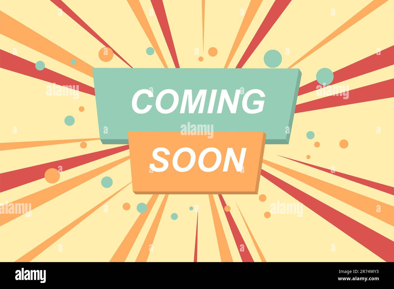 Soon comic bubble retro text hi-res stock photography and images - Alamy