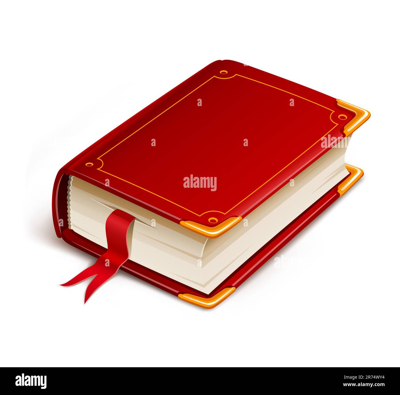 old book with bookmark vector illustration isolated on white background ...