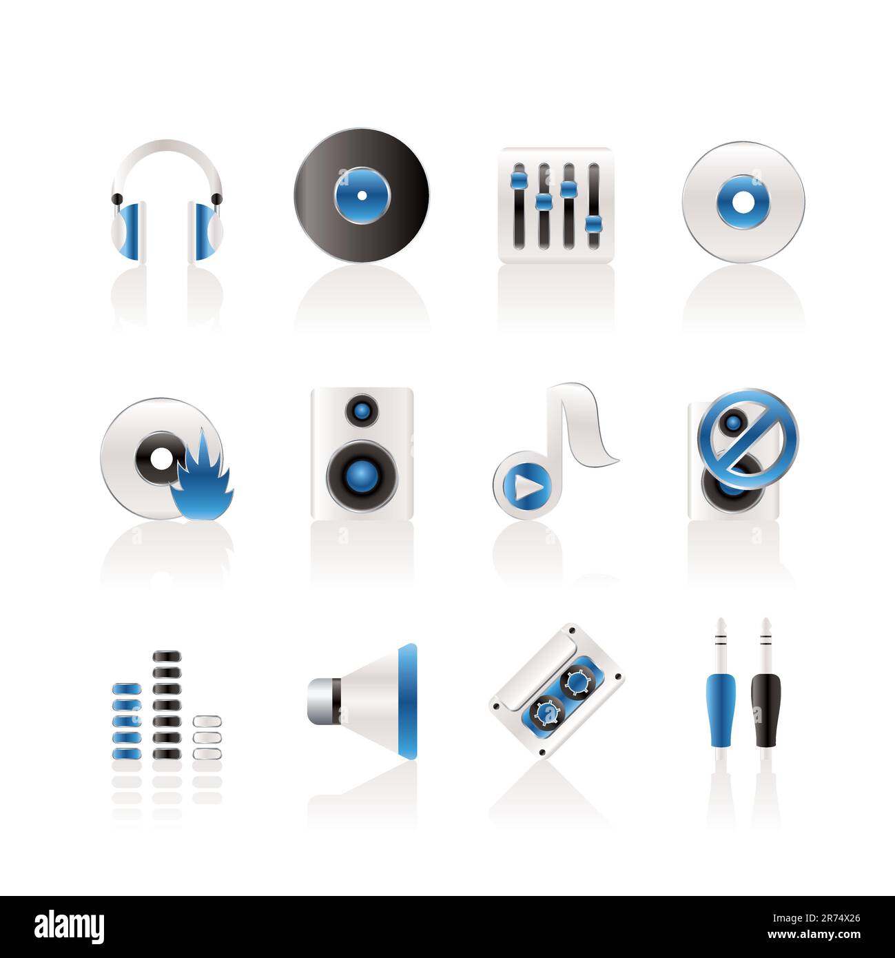 Music and sound icons - Vector Icon Set Stock Vector Image & Art - Alamy