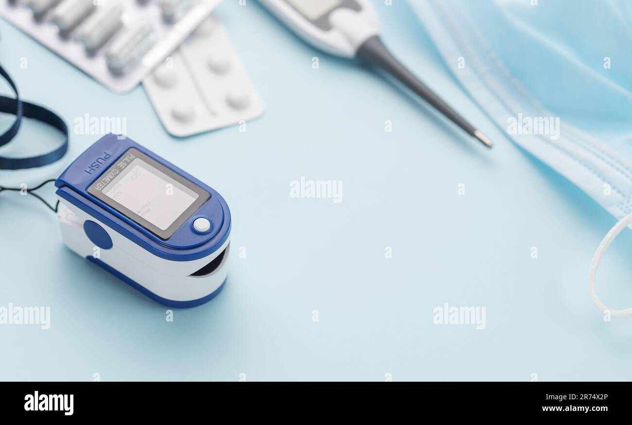 Medical kit for the prevention and treatment of coronavirus. Mask, test ...