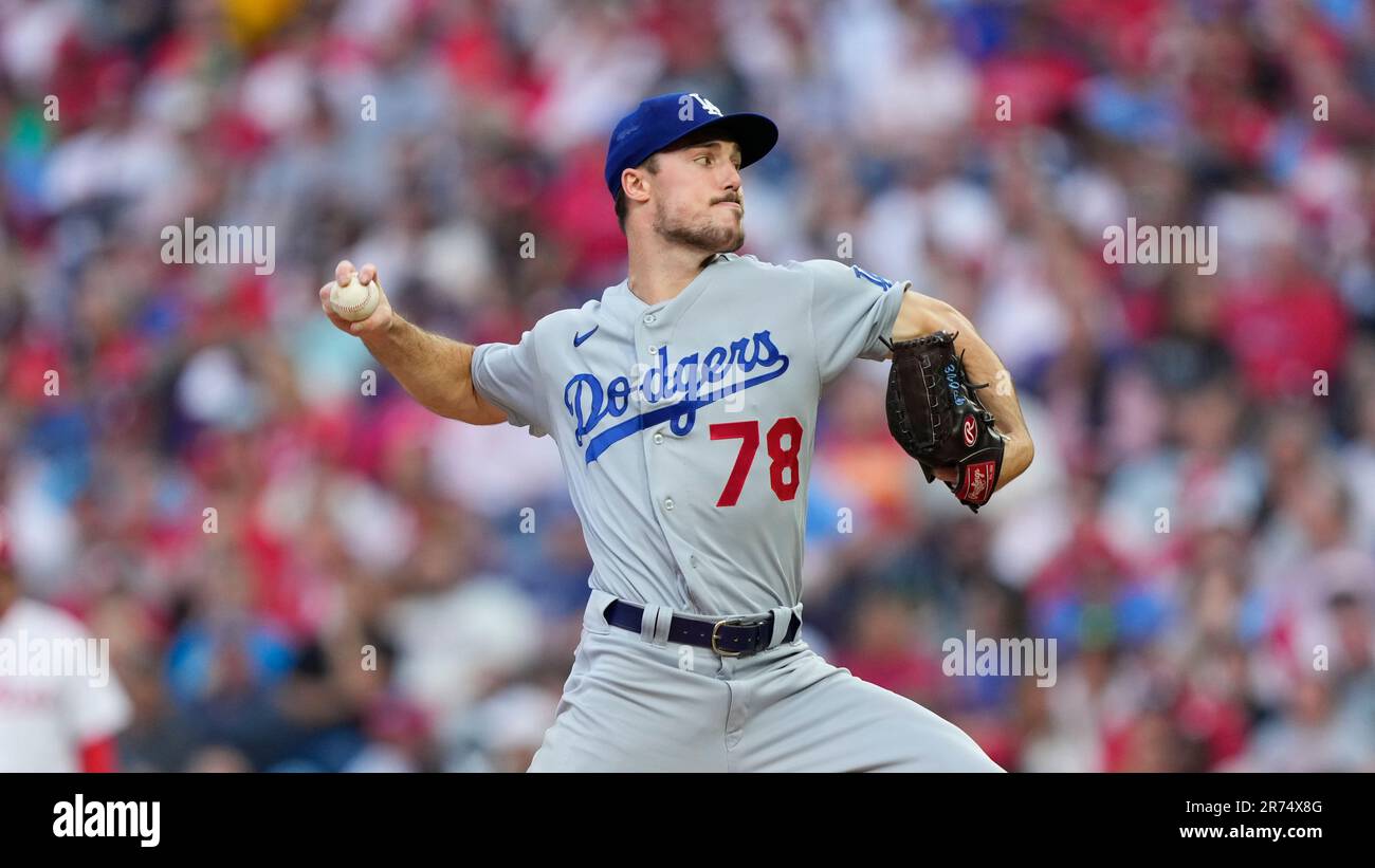 Los Angeles Dodgers' Michael Grove plays during the second inning of a ...