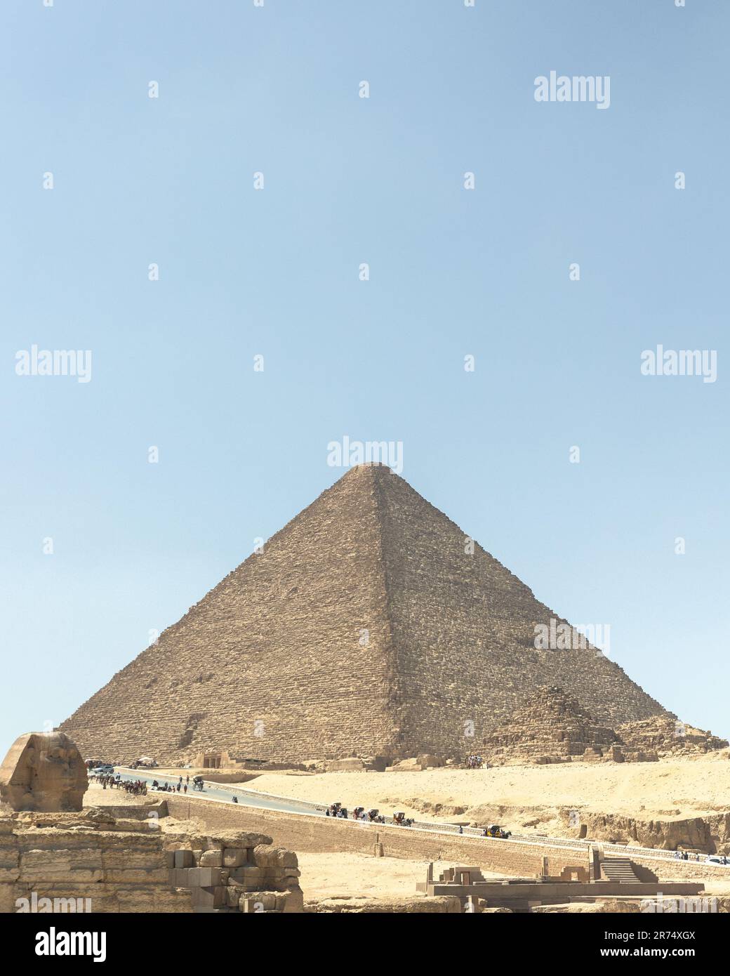 A beautiful shot of the historic Pyramids in the Giza Plateau in Egypt ...