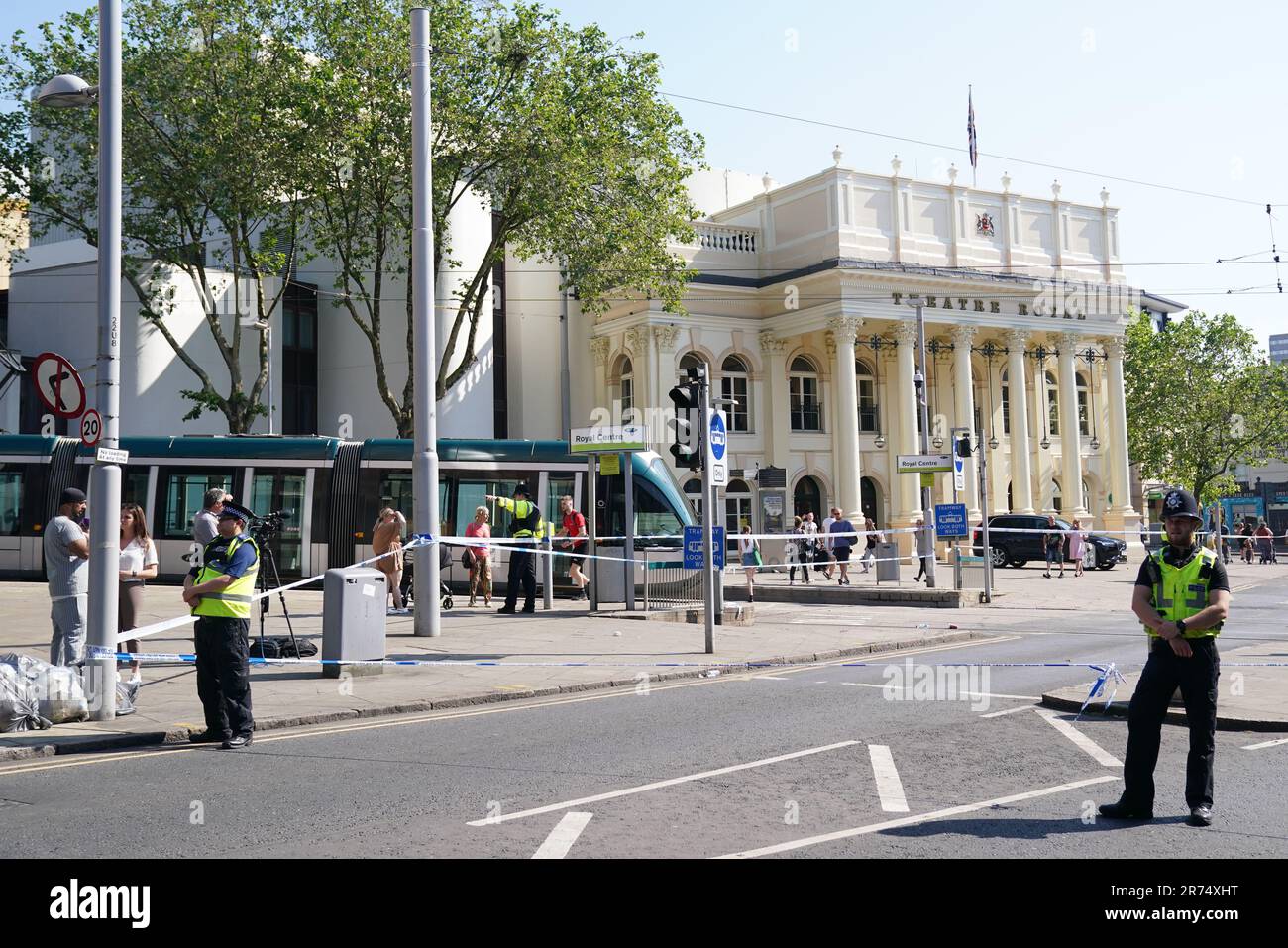 Nottingham tram incident hi-res stock photography and images - Alamy