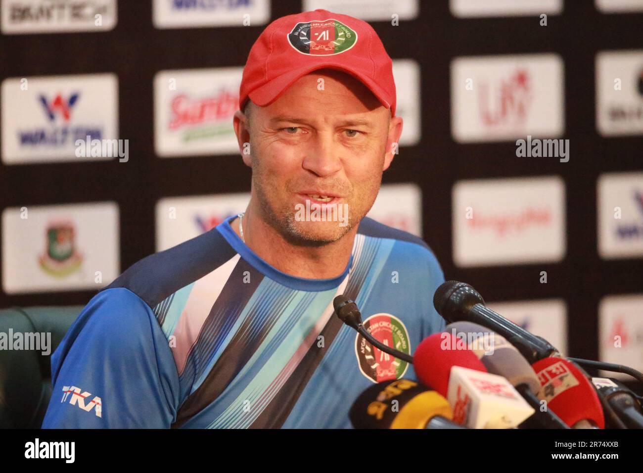 Afghanistan Cricket Team Head Coach Jonathan Trott attends pre-match ...
