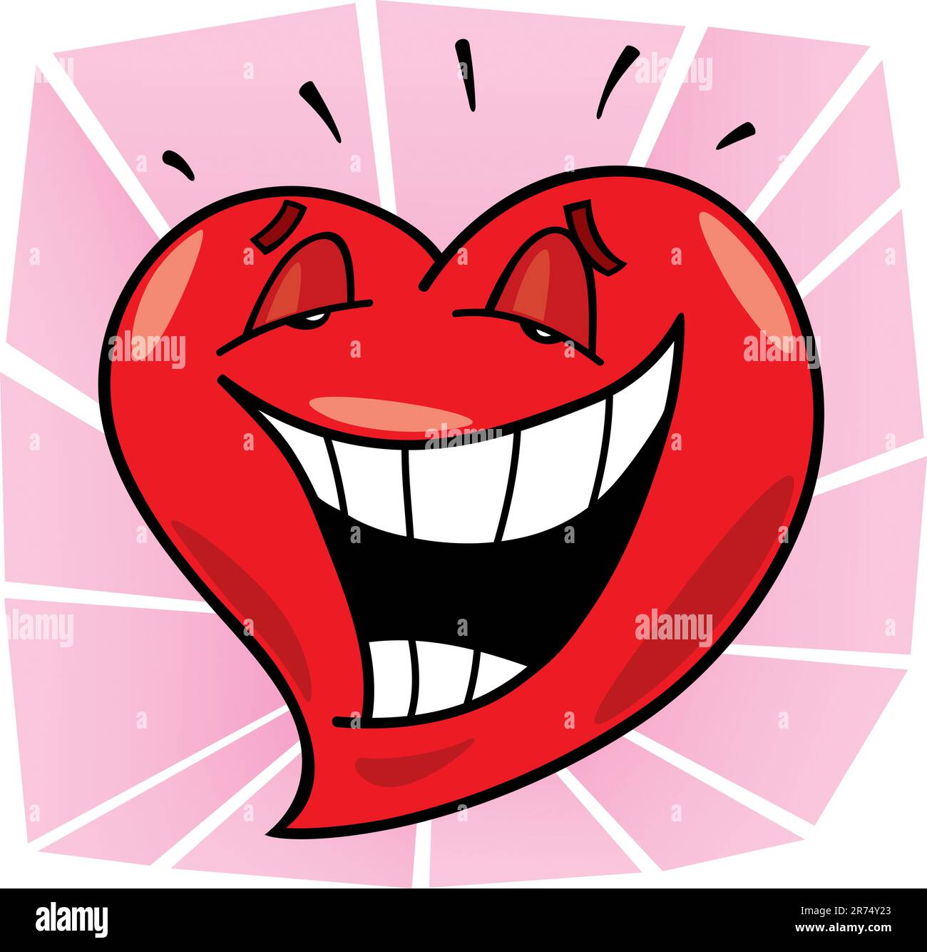 cartoon illustration of laughing heart Stock Vector Image & Art - Alamy
