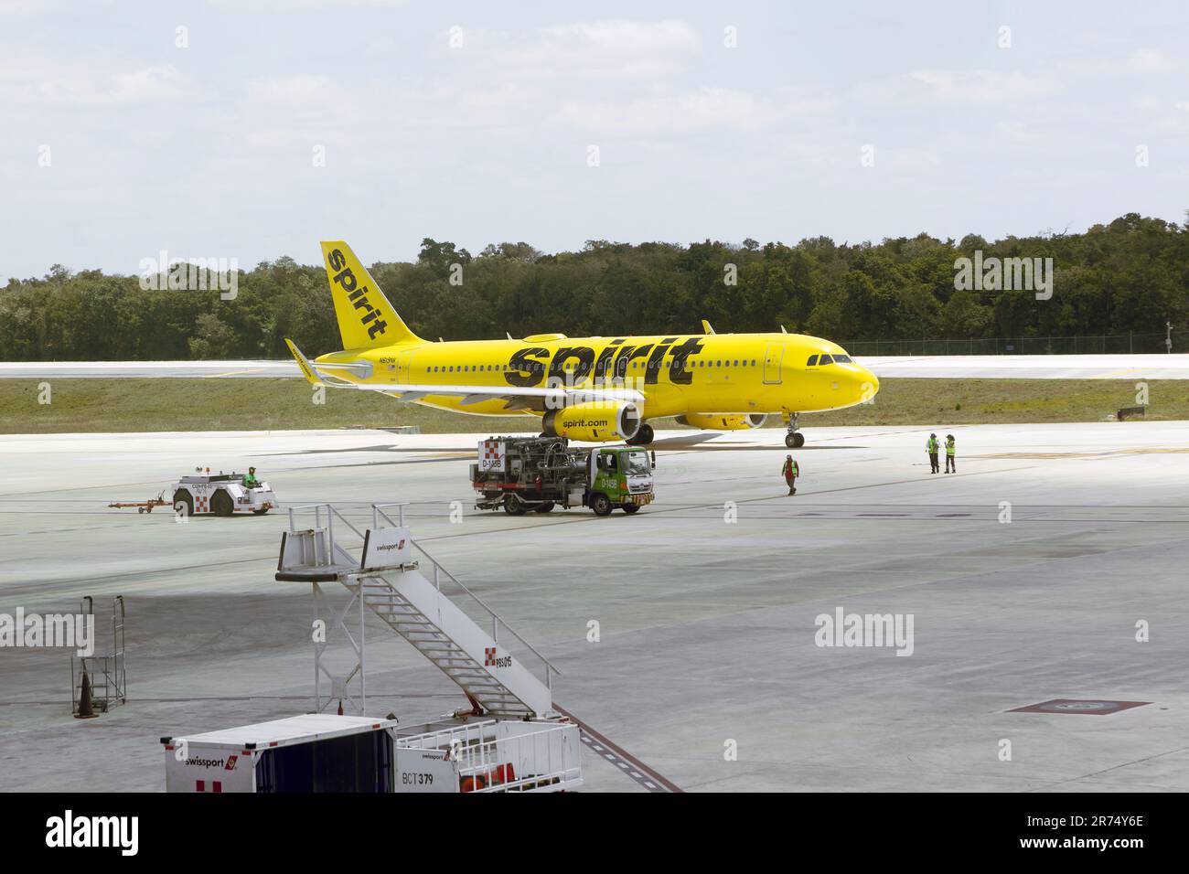 Spirit Airlines Airbus A320 plane at Cancun airport, Mexico Stock Photo ...