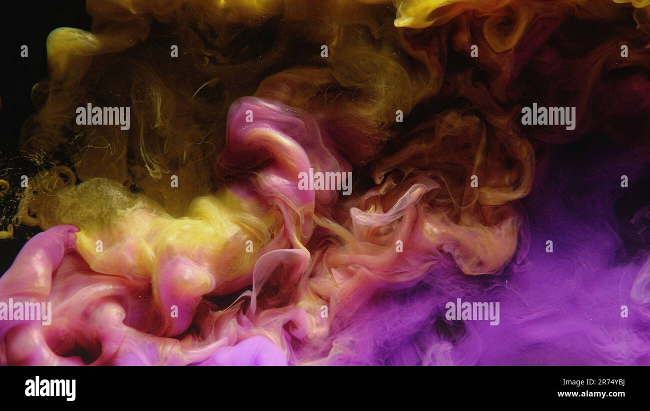 Ink water shot color smoke cloud fluid mix splash Stock Photo - Alamy