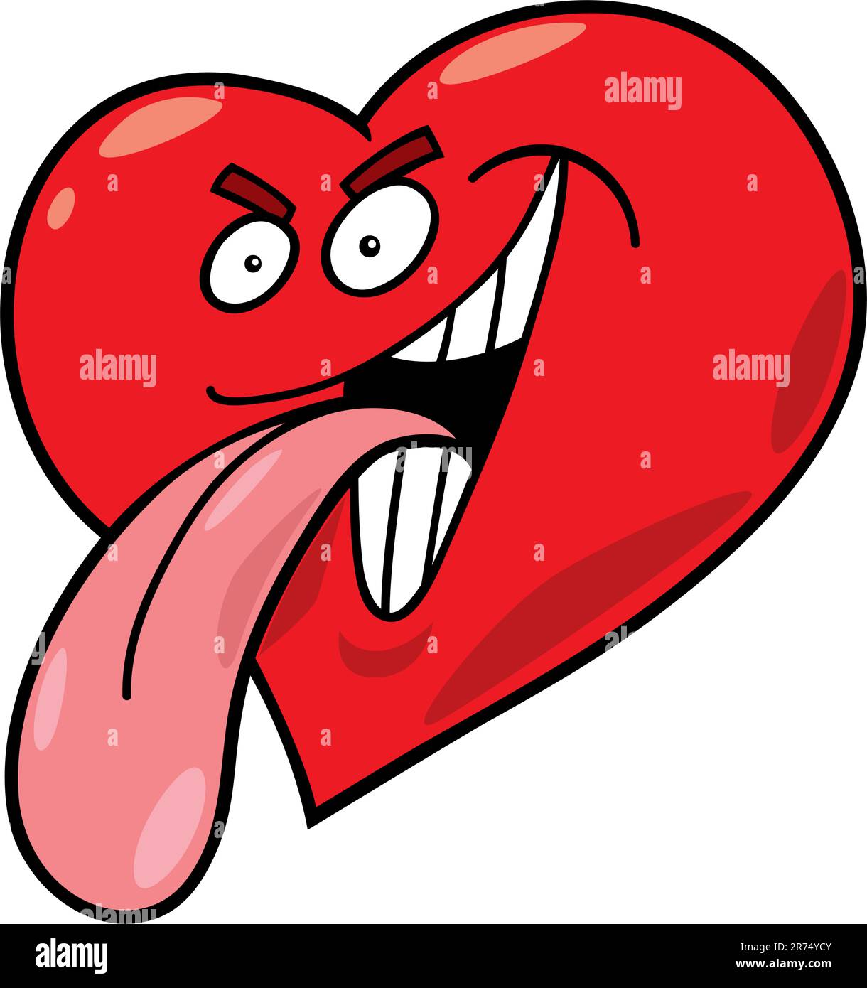 cartoon illustration of malicious heart Stock Vector Image & Art - Alamy