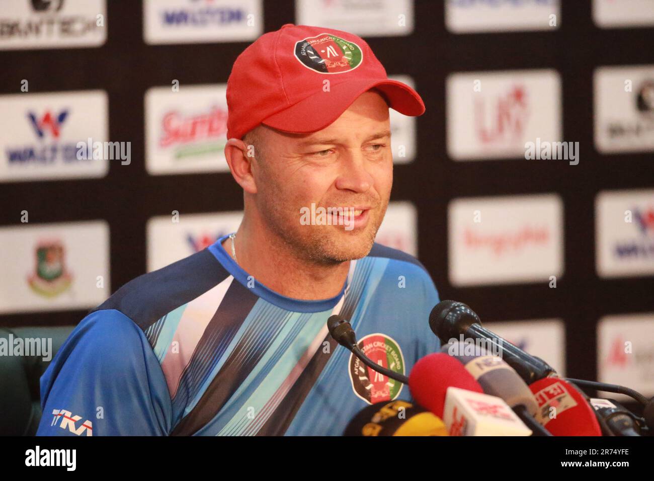 Afghanistan Cricket Team Head Coach Jonathan Trott attends pre-match ...