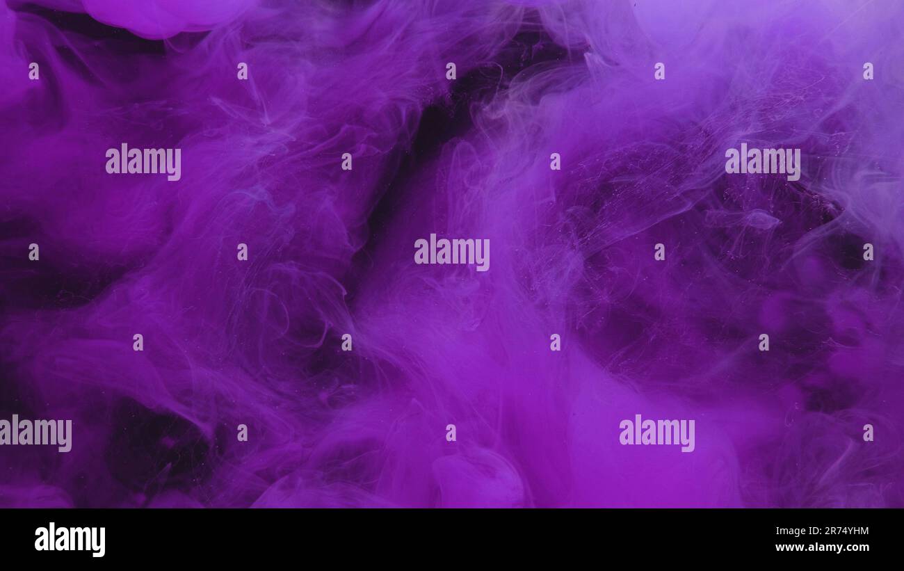 Color smoke texture paint water neon purple mist Stock Photo - Alamy