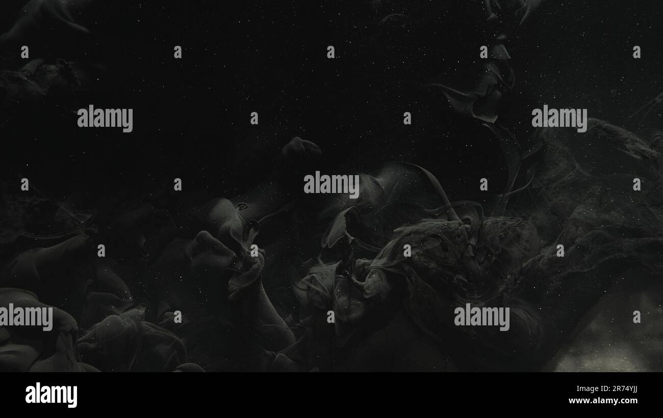 Black smoke texture ink water shot dark smog dust Stock Photo - Alamy