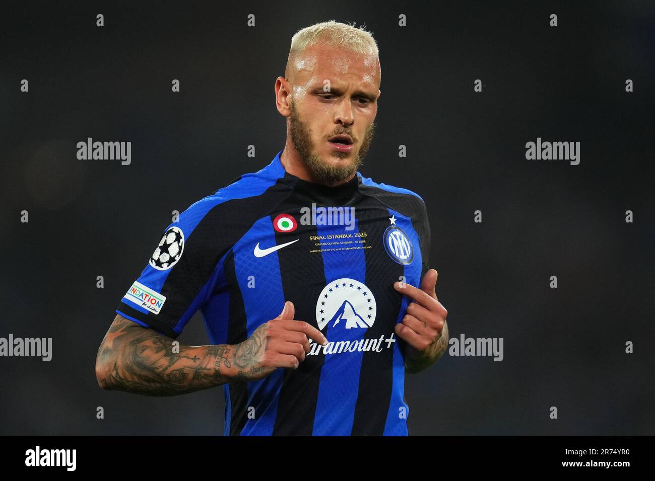 Federico de Marco of Inter Milan during the UEFA Champions League ...