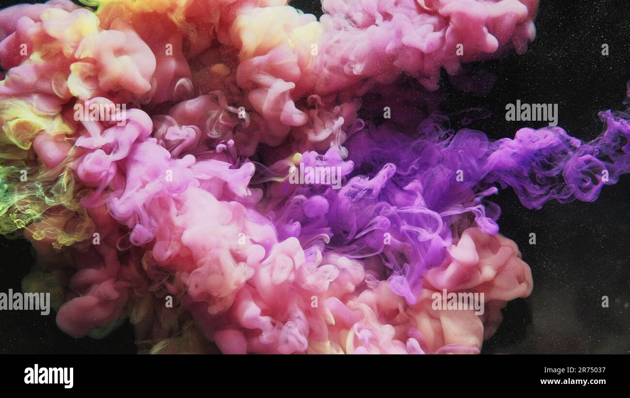 Paint water shot color vapor cloud ink splash dust Stock Photo - Alamy