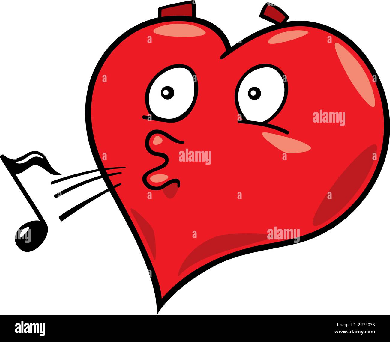 cartoon illustration of laid back heart Stock Vector Image & Art - Alamy